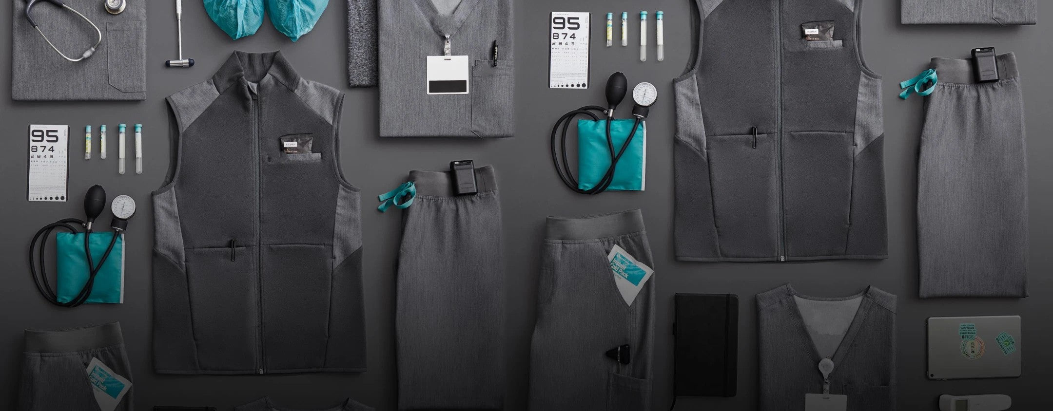 Grey Medical Scrubs Scrubs | Embroidery Options – Nordic Scrubs