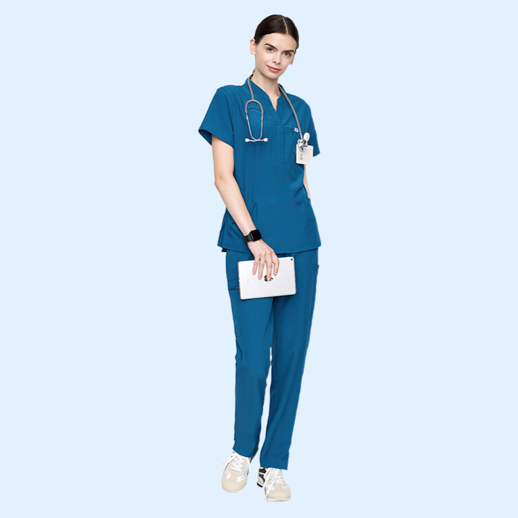 Caribbean Blue Women's Scrub Tops | Antimicrobial & Water Resistant ...